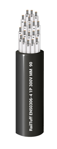 Belden RTC19C1.5P - RailTuff™ Thin wall cable EN 50306-4 1P 300V 19 C 1 ...