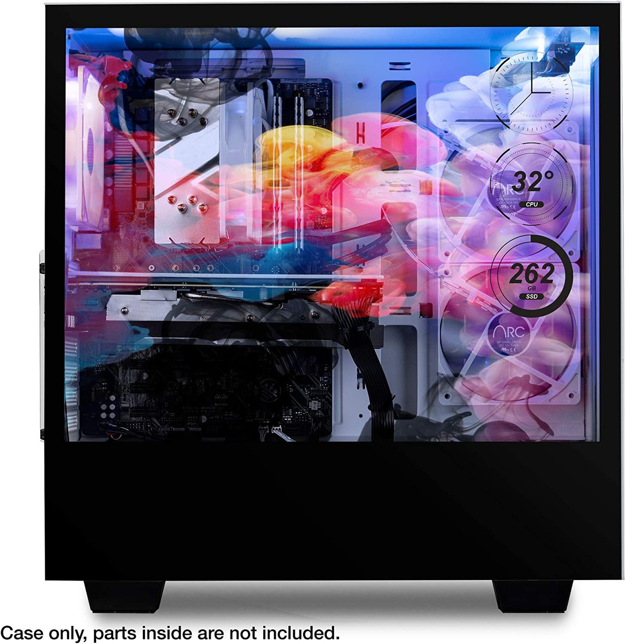 IBUYPOWER Snowblind S White ATX Mid Tower Tempered Glass Desktop ...