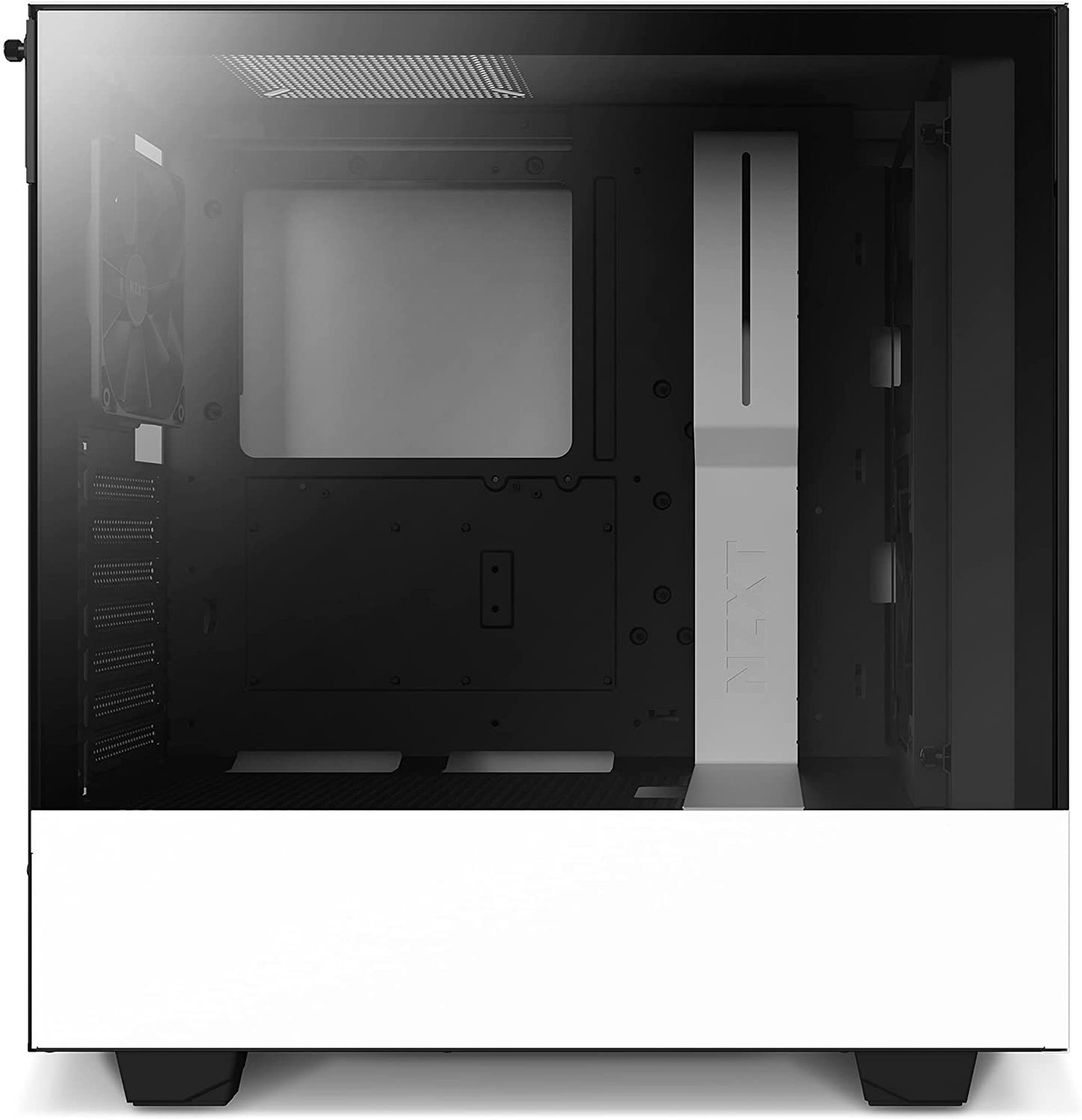 NZXT H510 Flow White ATX Mid Tower Tempered Glass Desktop Computer Case ...