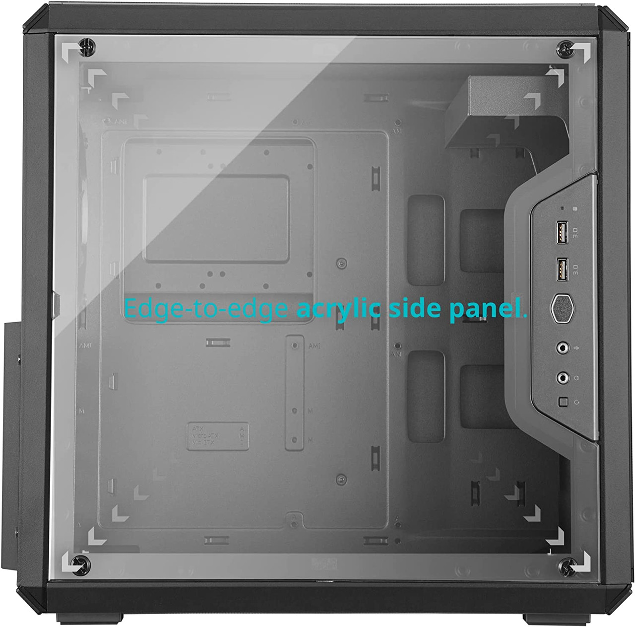 Cooler Master MasterBox Q500L Black MicroATX Mid Tower Desktop Computer ...