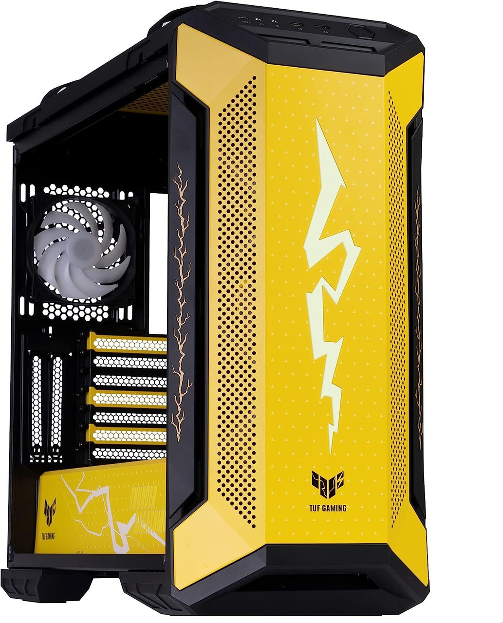ASUS GT501 Demon Slayer Yellow ATX Full Tower Desktop Computer Case ...