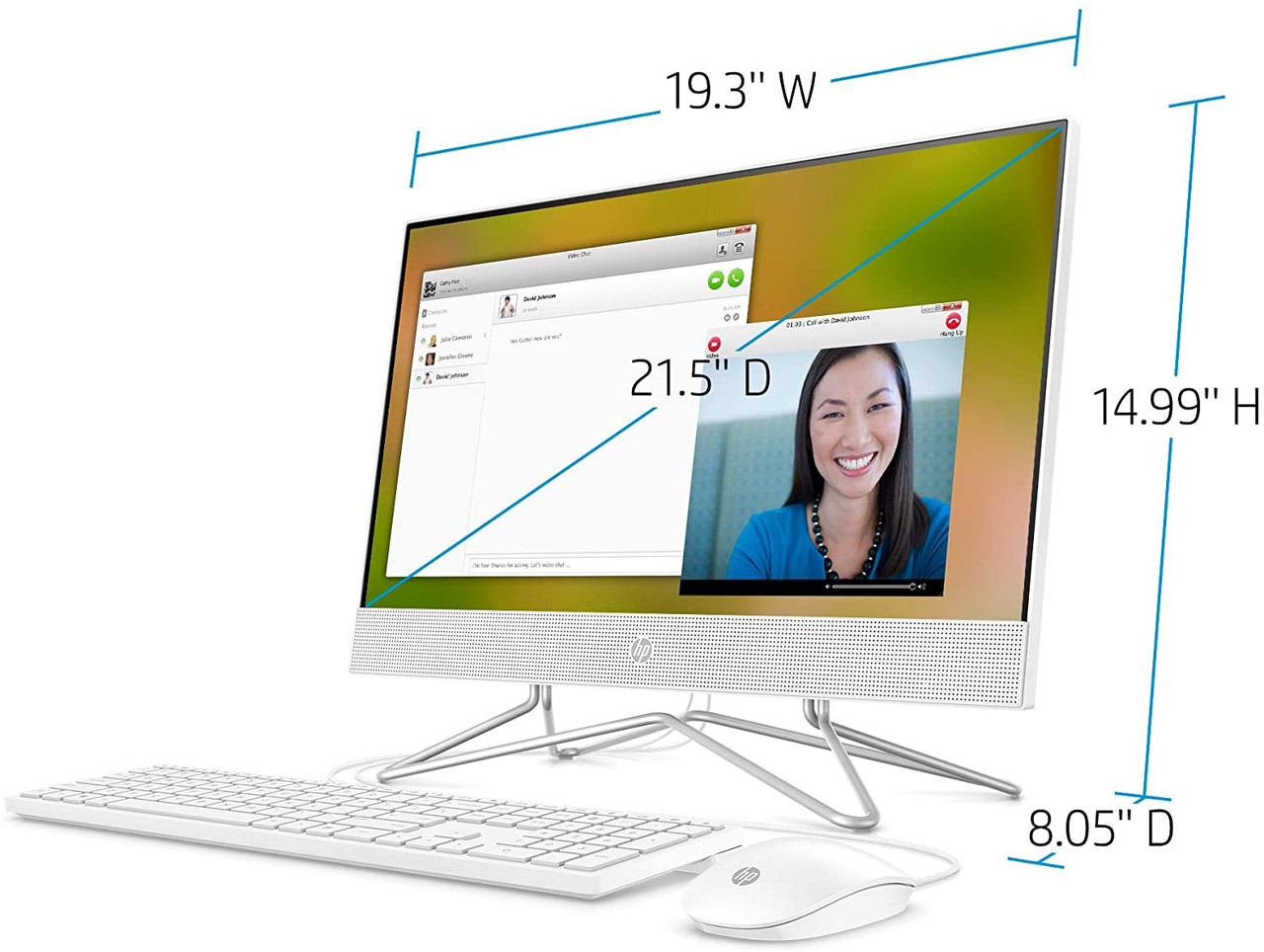 HP All-In-One Athlon 3050U 4 GB RAM 256 GB SSD AIO All-in-One PC - CHQstore