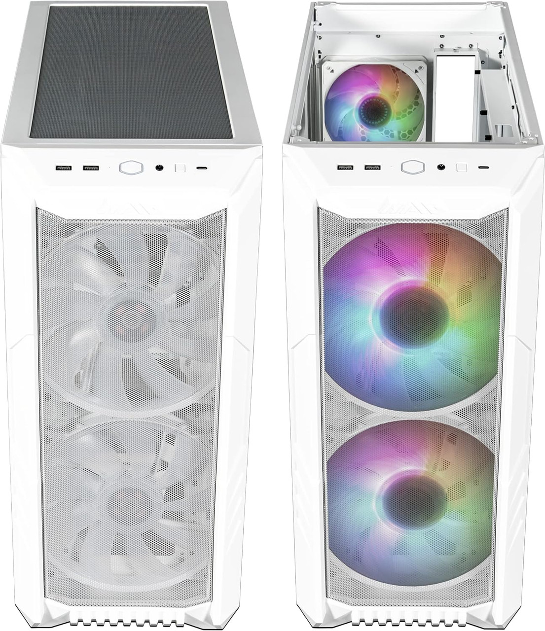 Cooler Master HAF 500 H500-WGNN-S00 White ATX Mid Tower Desktop PC Case ...