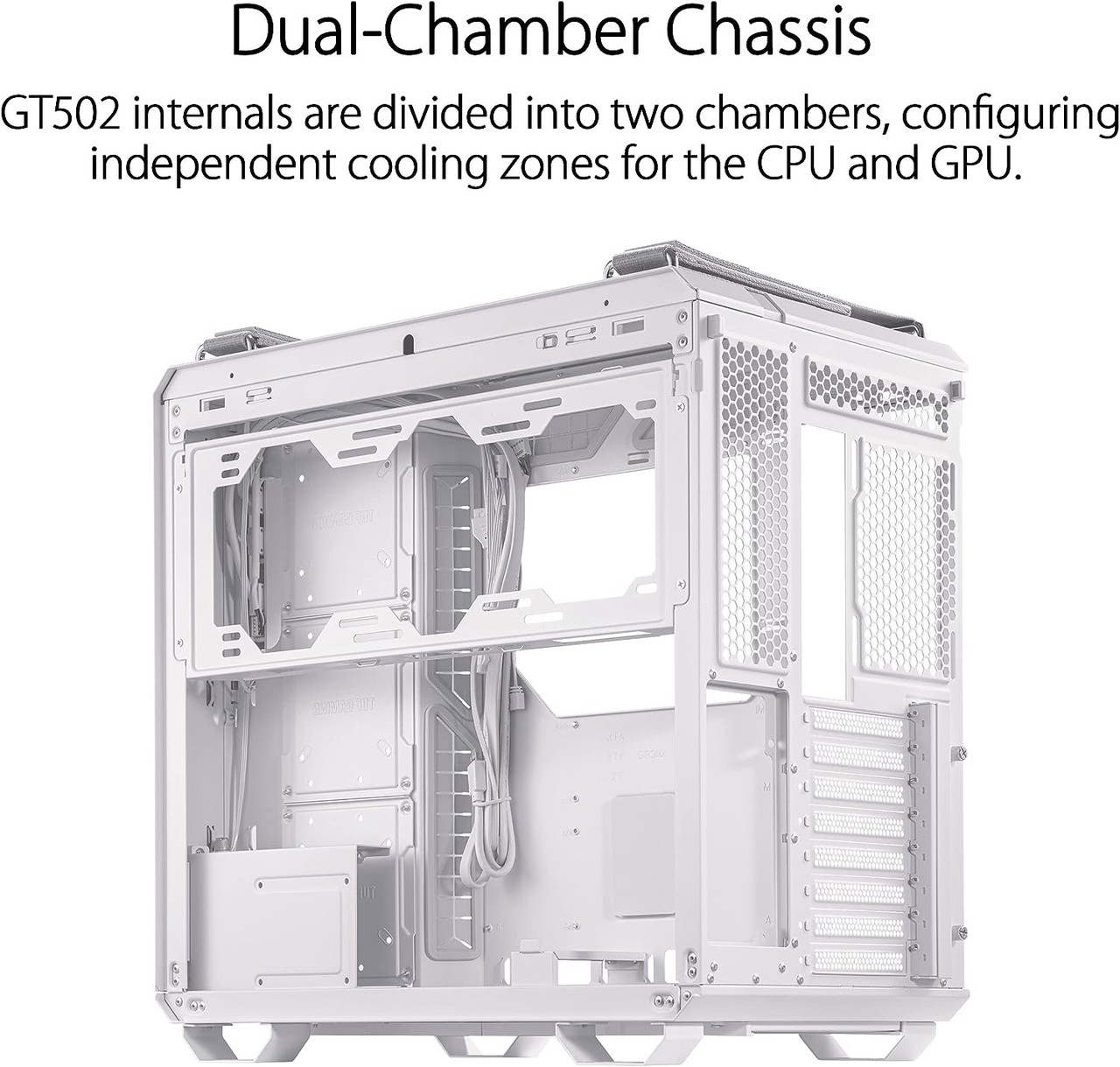 ASUS GT502 TUF GAMING CASE White ATX Mid Tower Desktop Computer Case ...