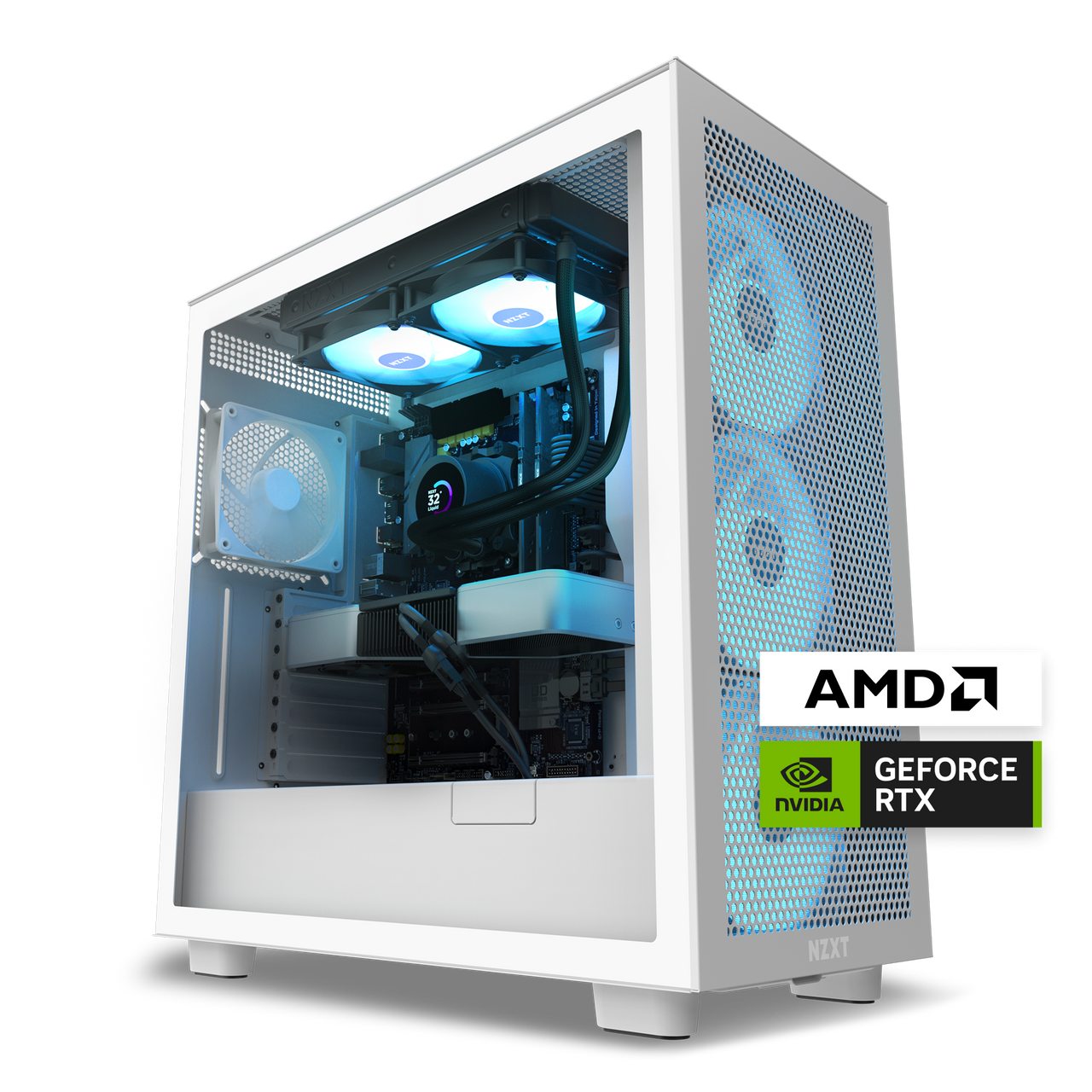 NZXT Custom Ryzen 7 7700X 32GB RAM 1TB SSD 4070 Ti Windows 11 Tower ...