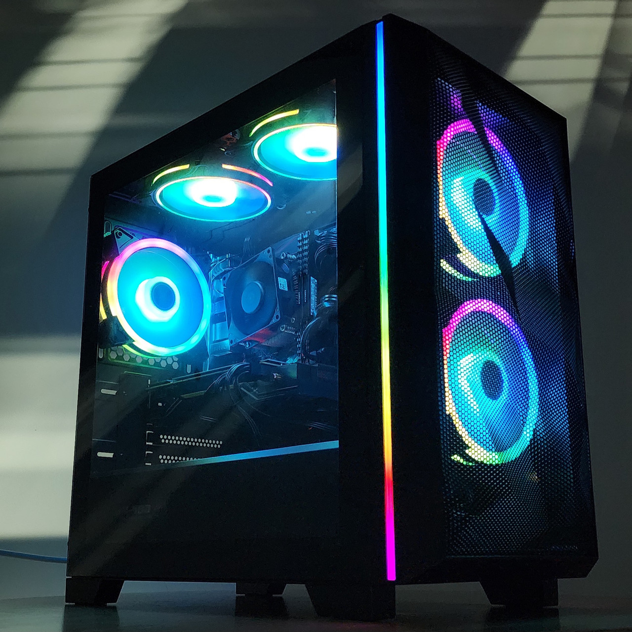 Gaming PC i7-7700 16GB RAM 256GB SSD + 1TB HDD RX 5500 XT 4GB Windows ...
