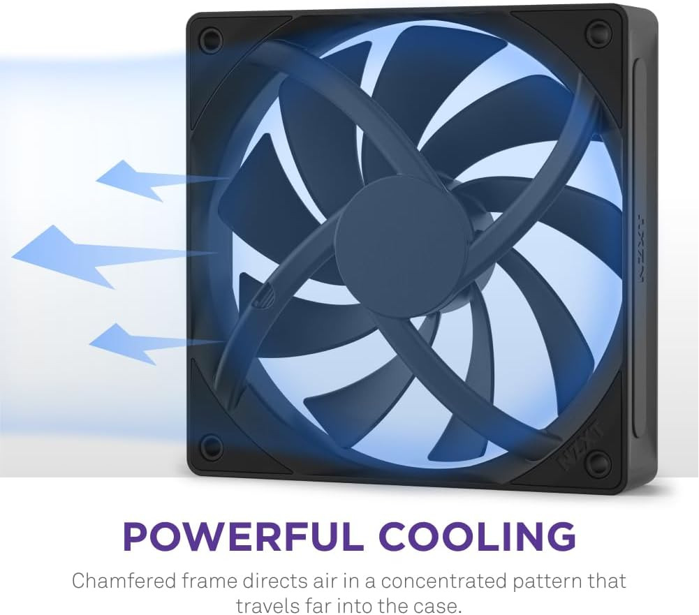 NZXT F120Q 120mm Quiet Airflow Fans - Single Pack Black - CHQstore