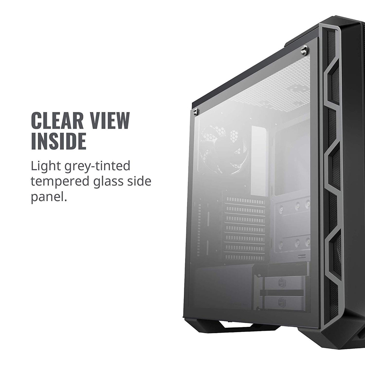 Cooler Master MasterCase H500 ATX Mid Tower Black 2 RGB Fan Gaming ...