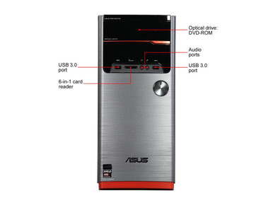 ASUS Desktop M32BF A10-7800 8GB RAM 240GB SSD 1TB HDD Tower Desktop PC ...
