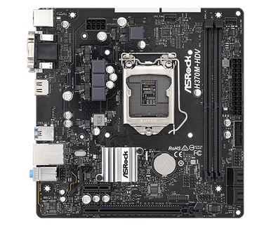 ASRock H370M-HDV Intel LGA 1151 H370 MicroATX M.2 Desktop Motherboard ...