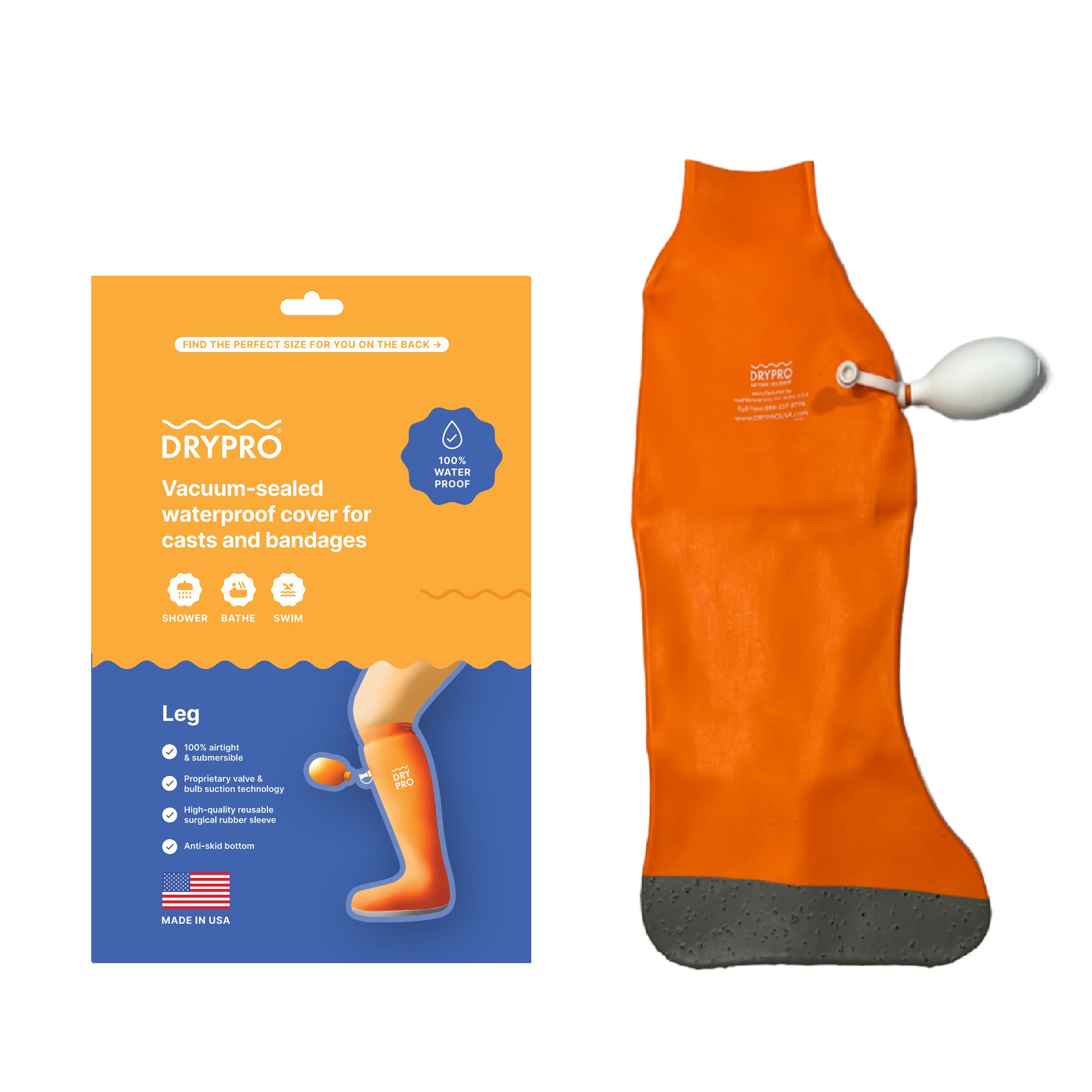 Waterproof Cast Protector for Legs by CastCoverZ!