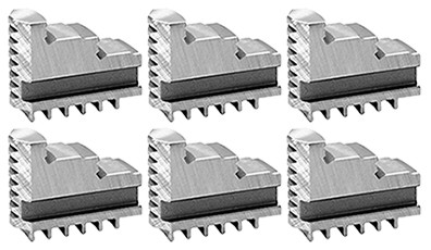 Bison Hard Solid ID Master Jaws for 5" Scroll Chuck, 6pc, 7-881-605
