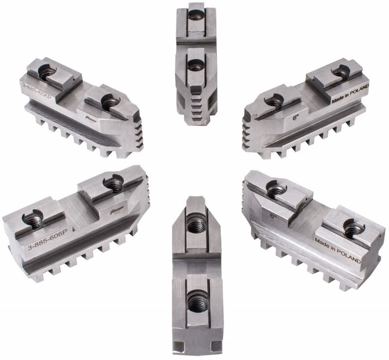 TMX Hard Master Jaws for 8" Scroll Chuck, 6 Piece Set, 3-885-608P