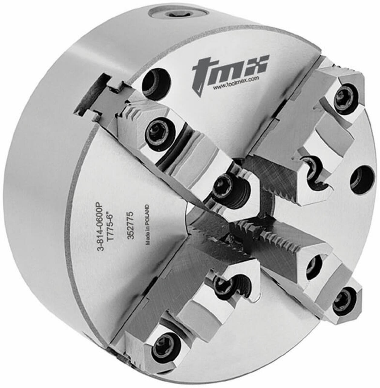 TMX 20" 4 Jaw Self Centering Manual Chuck Plain Back Front Mount 3-814 ...