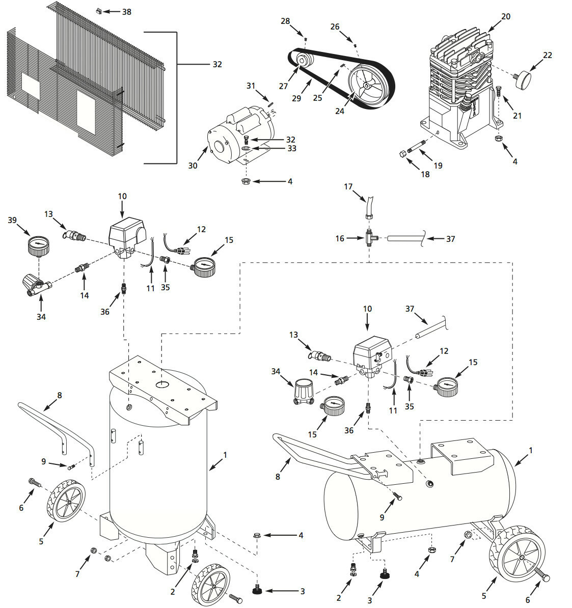 Speedaire Air Compressor Replacement Pumps