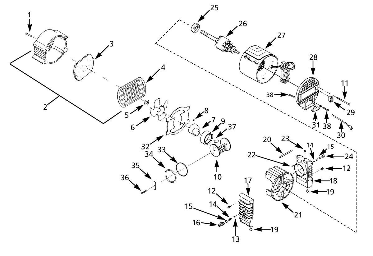 Campbell Hausfeld Oil-Free Air Compressor Pump Parts | Master Tool Repair