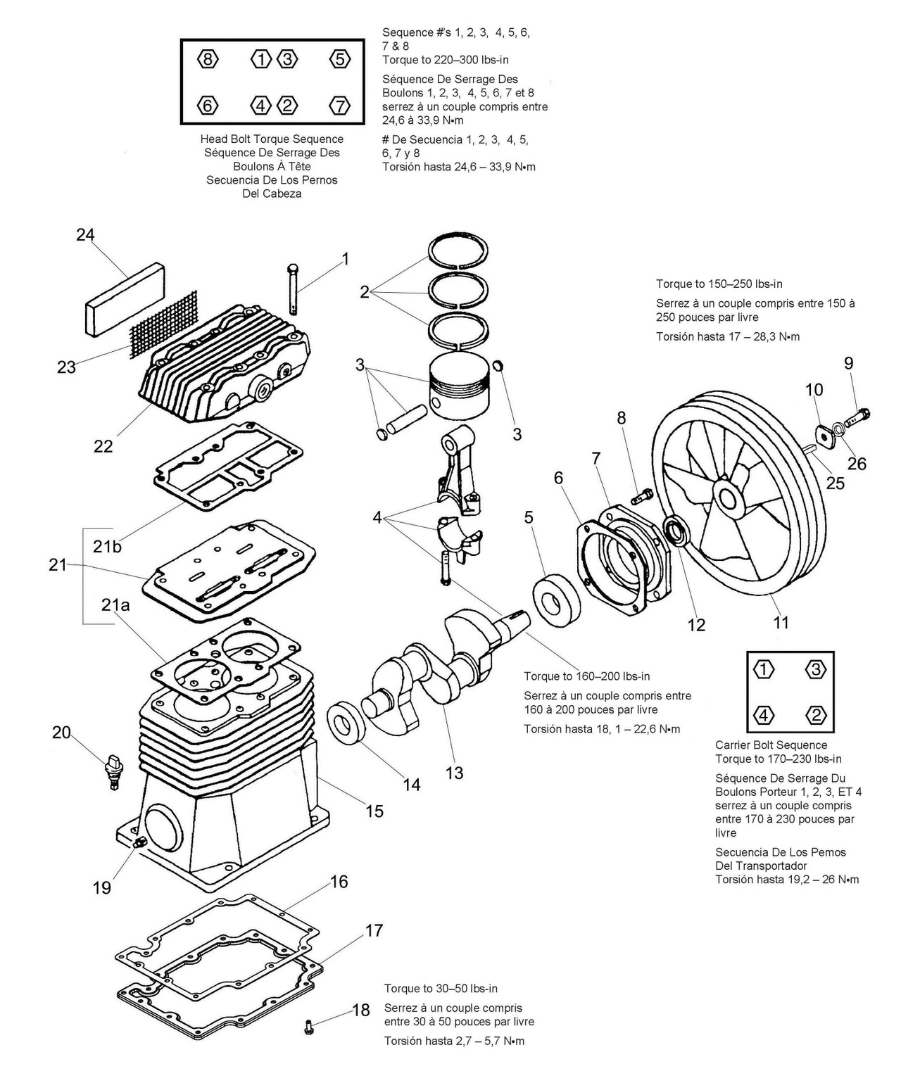 Industrial Air Air Compressor Replacement Pumps