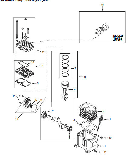Speedaire Single-Stage Air Compressor Pump Parts | Master Tool Repair