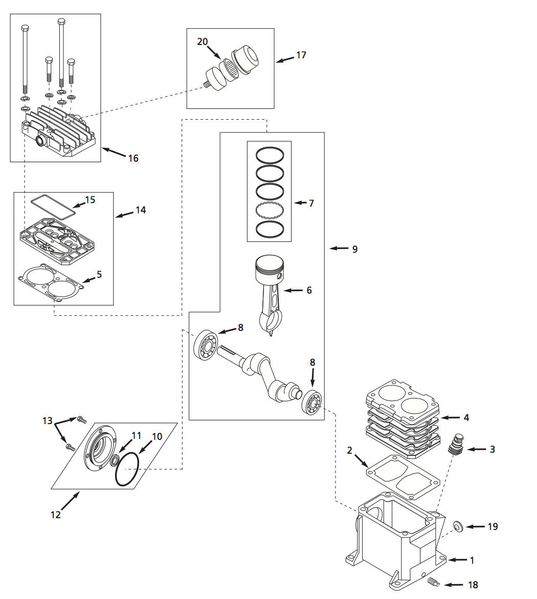 Speedaire Single-Stage Air Compressor Pump Parts | Master Tool Repair