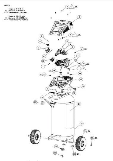Kobalt Direct Drive Portable Air Compressor Parts | Master Tool Repair