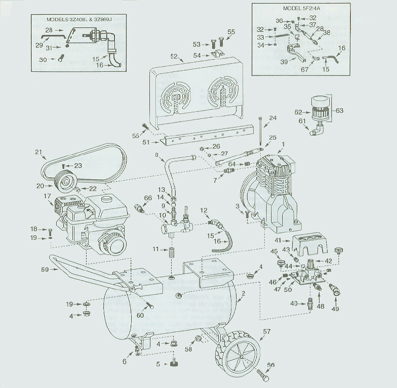 Gas Air Compressor Parts | Gas Air Compressor Repair Parts