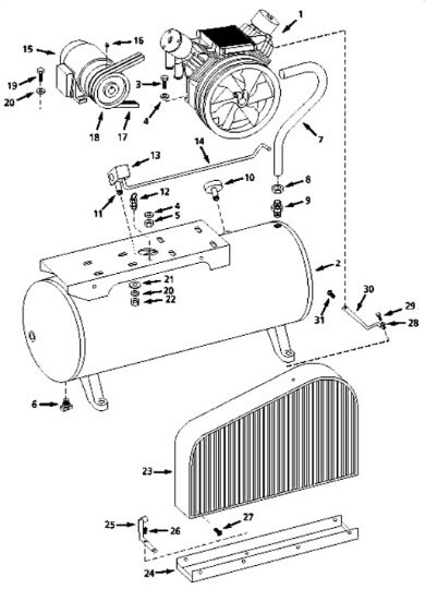 Speedaire Two-Stage Air Compressor Parts | Master Tool Repair