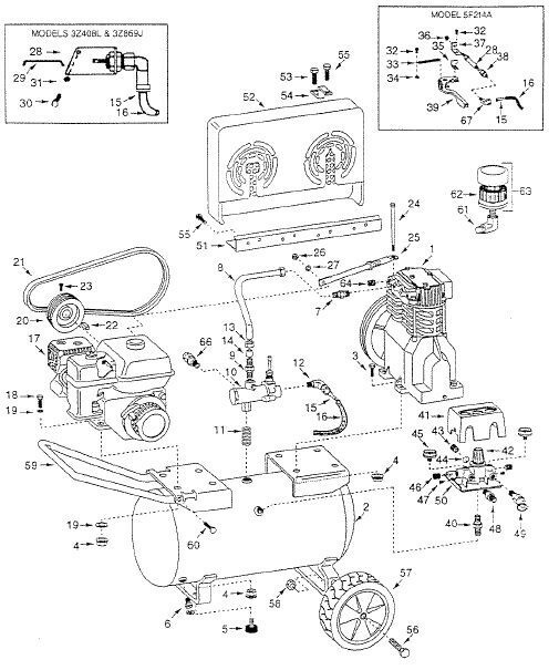 Gas Air Compressor Parts | Gas Air Compressor Repair Parts