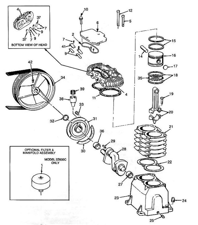 Speedaire Single-Stage Air Compressor Pump Parts | Master Tool Repair
