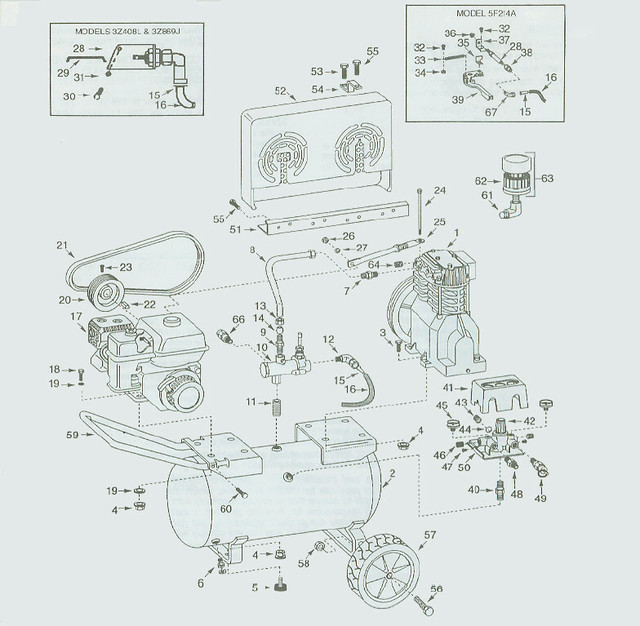 Gas Air Compressor Parts | Gas Air Compressor Repair Parts