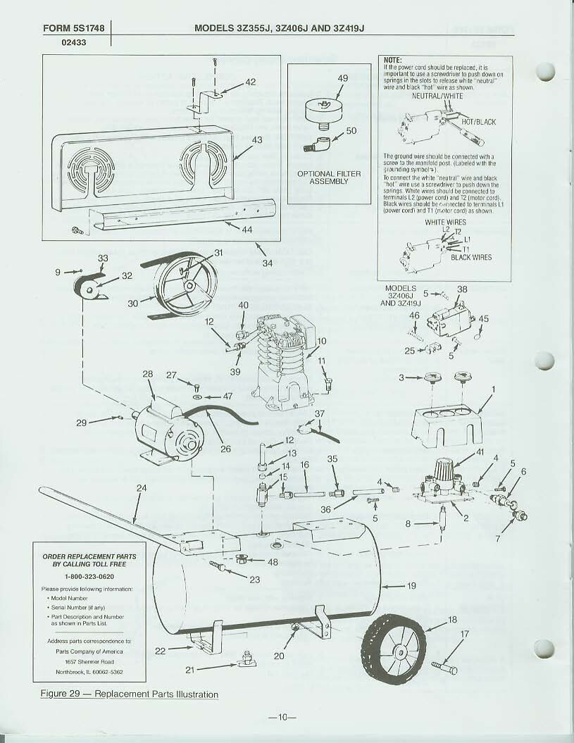 Speedaire Electric Oil-Bath Parts | Master Tool Repair
