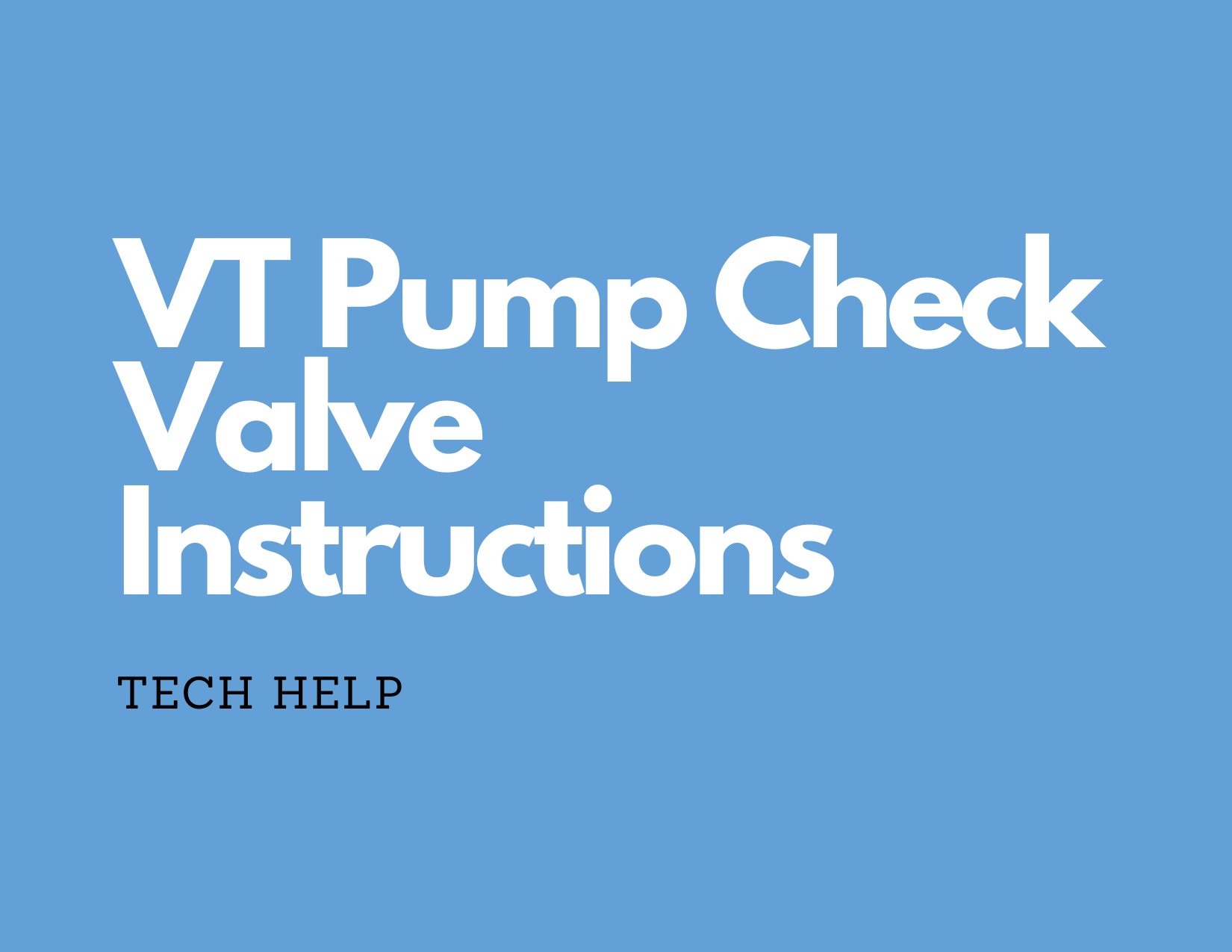 VT Pump Check Valve Instructions (VT4923 & VT4823) - Master Tool Repair