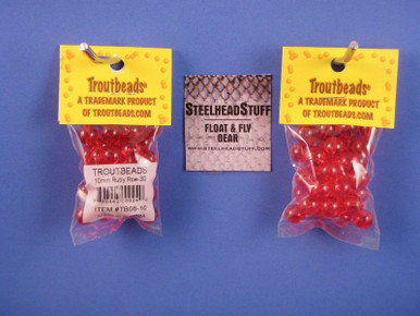 TroutBeads Fishing Bait Ruby Roe Sizes 6 8 10 mm - SteelheadStuff Float ...