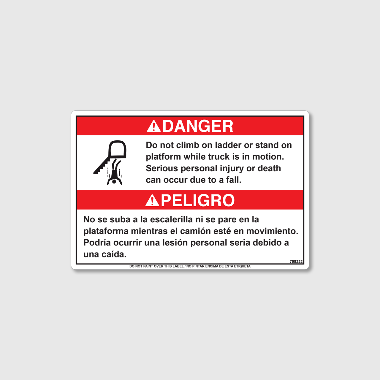 Danger! Do Not Climb Decal - Con-Tech Manufacturing