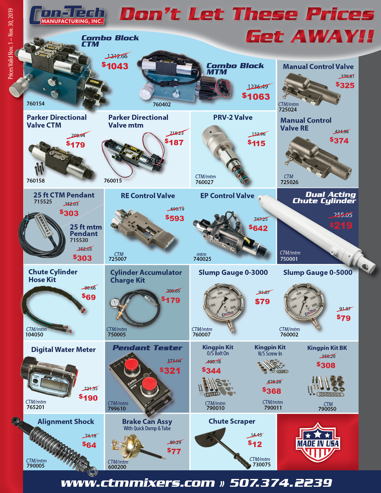 Shop Parts | Mixer Replacement Parts | Con-Tech Manufacturing, Inc.