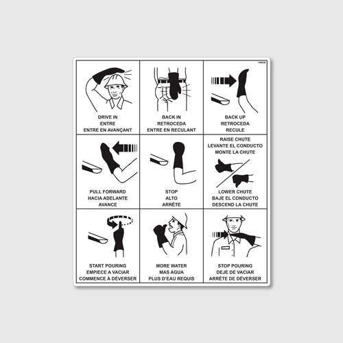 Hand Signal Decal - Con-Tech Manufacturing