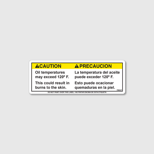 Caution! Oil Temp Decal - Con-Tech Manufacturing