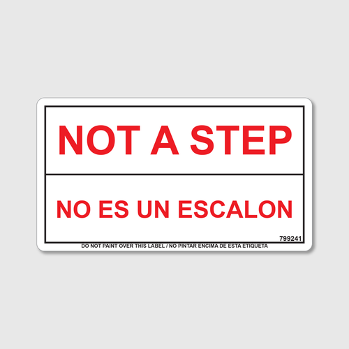 Not A Step Decal - Con-Tech Manufacturing