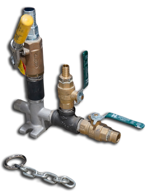 Spring Loaded Valve with Drain Hole with Chain - Con-Tech Manufacturing