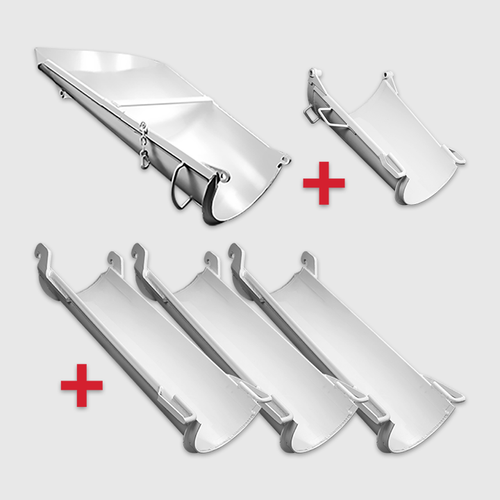 Chute Kit - Main, Standard Foldover, 3 Aluminum Extension Chutes, w ...
