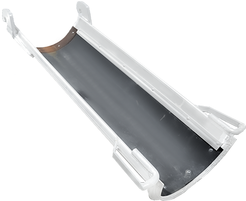 Extension Chute, Aluminum 4’ w/ UHMW Liner - Con-Tech Manufacturing