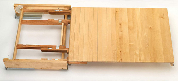 31.75 Inch Wood Pull Out Tambour Table Kitchen Counter Extension with ...