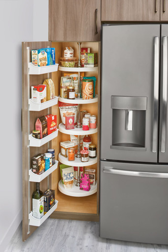 White Polymer Door Storage Tray Set (Tall Cabinets) - Wurth Wood Group
