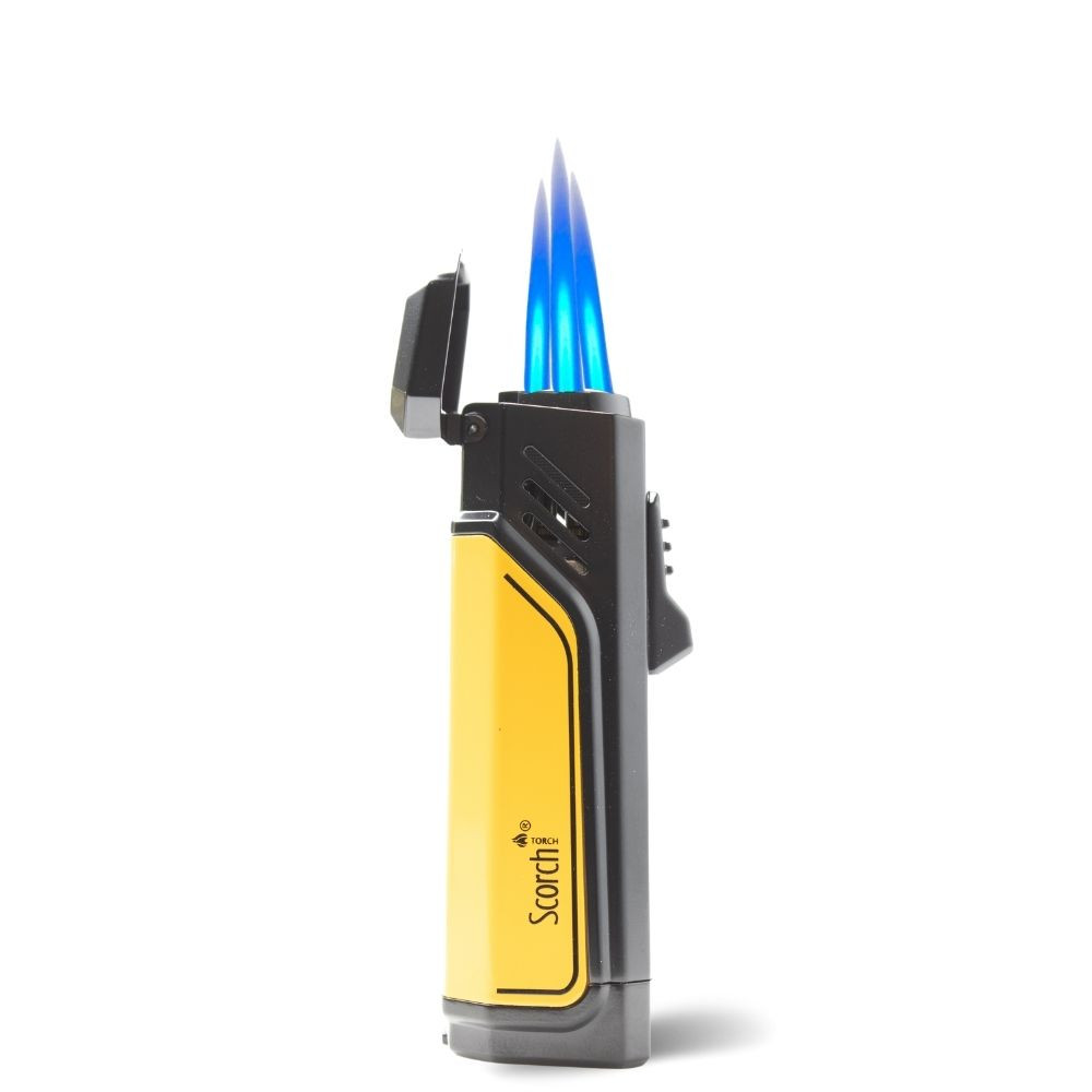 Scorch Torch - 3 Flame Torch With Cigar Punch See - through Two Tone ...