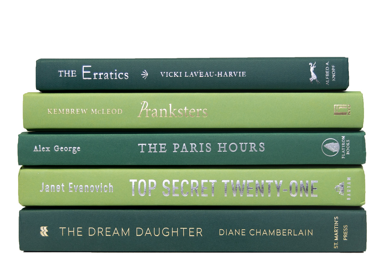 Green Decorative Book Stack - Boxwood