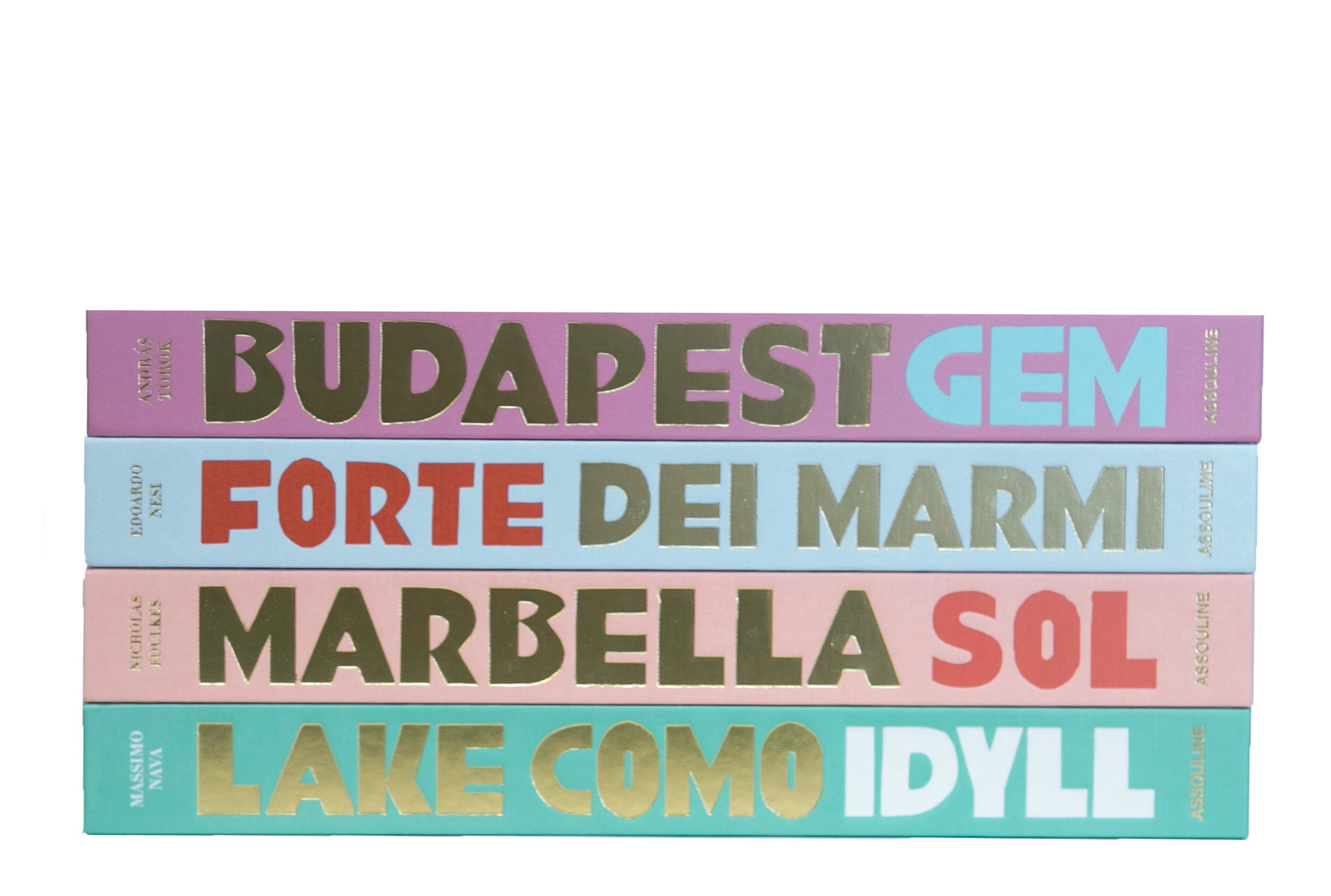 Pastel Arts Assouline Decorative Book Coffee Table Stack, S/4