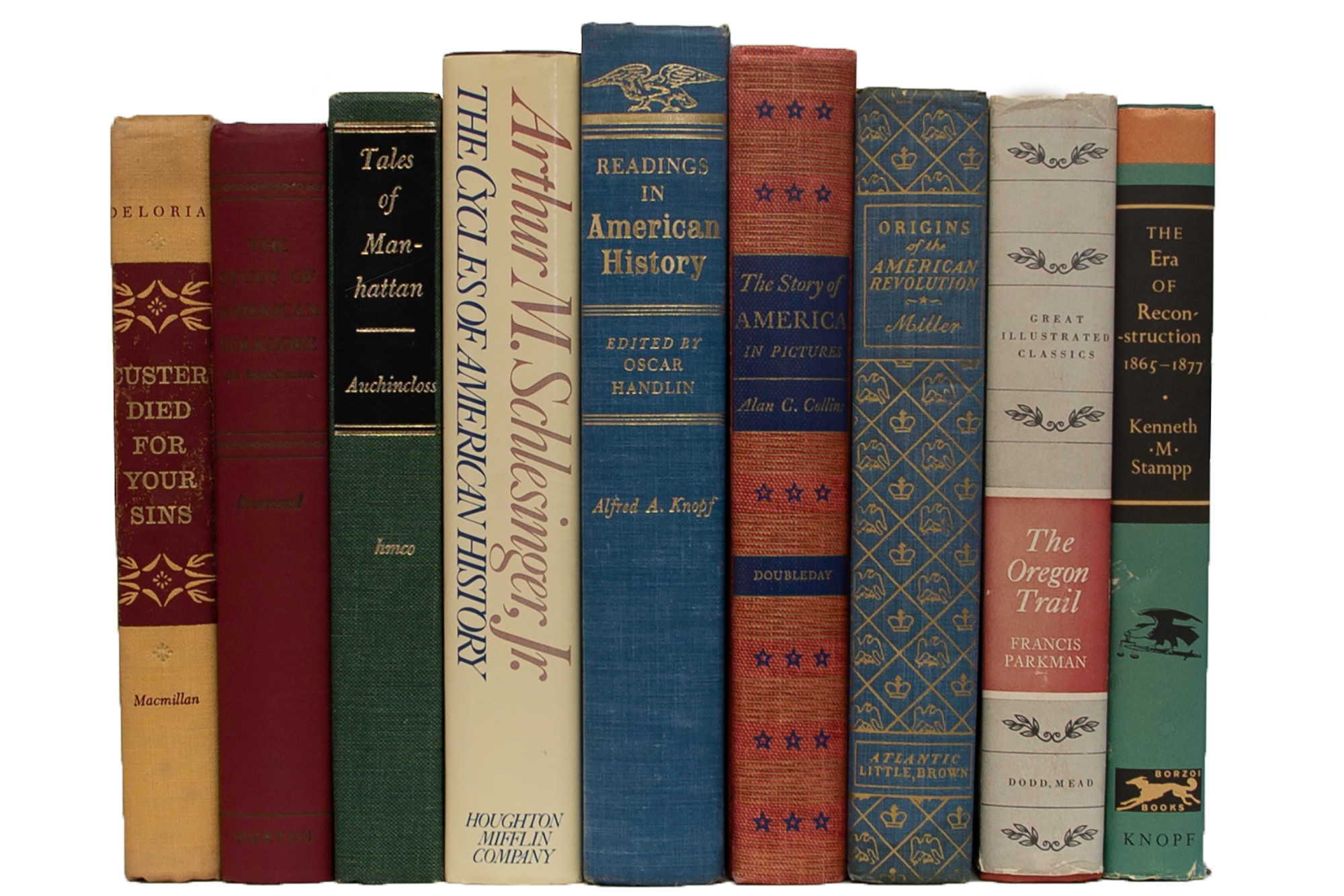 Vintage Decorative Book Wall - American History