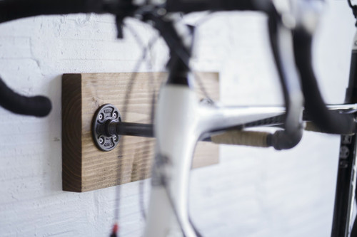 Burlap Iron Pipe Bicycle Wall Display - Booth & Williams