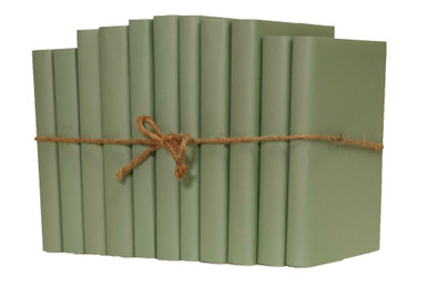 Green Decorative Book Bundle - Spanish Moss Paper Wrapped