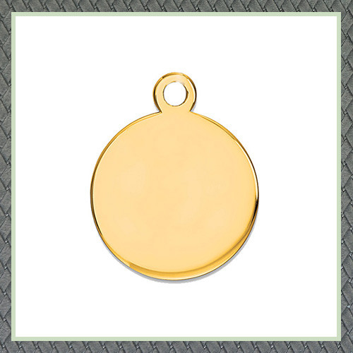 Disc With Loop & Karat Stamping