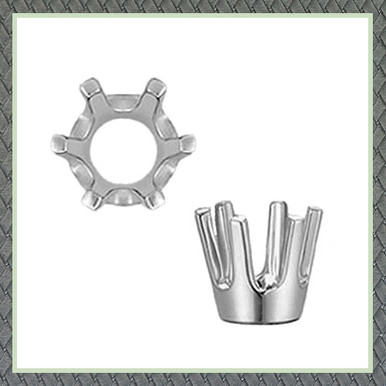 6 Prong Round Open Back Standard Setting
